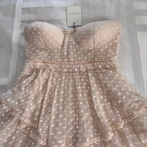 Spell | Dresses | Nwt Spell Designs Mini Bustier Top Mini Strapless Dress Polka Dots Layered ...